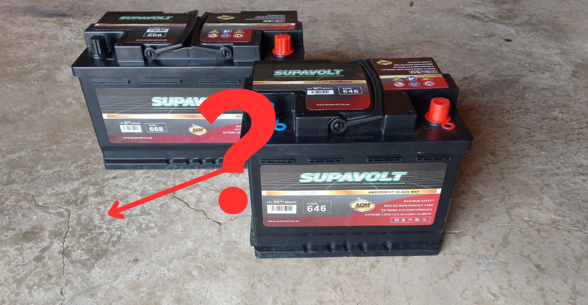 Car Battery On Concrete